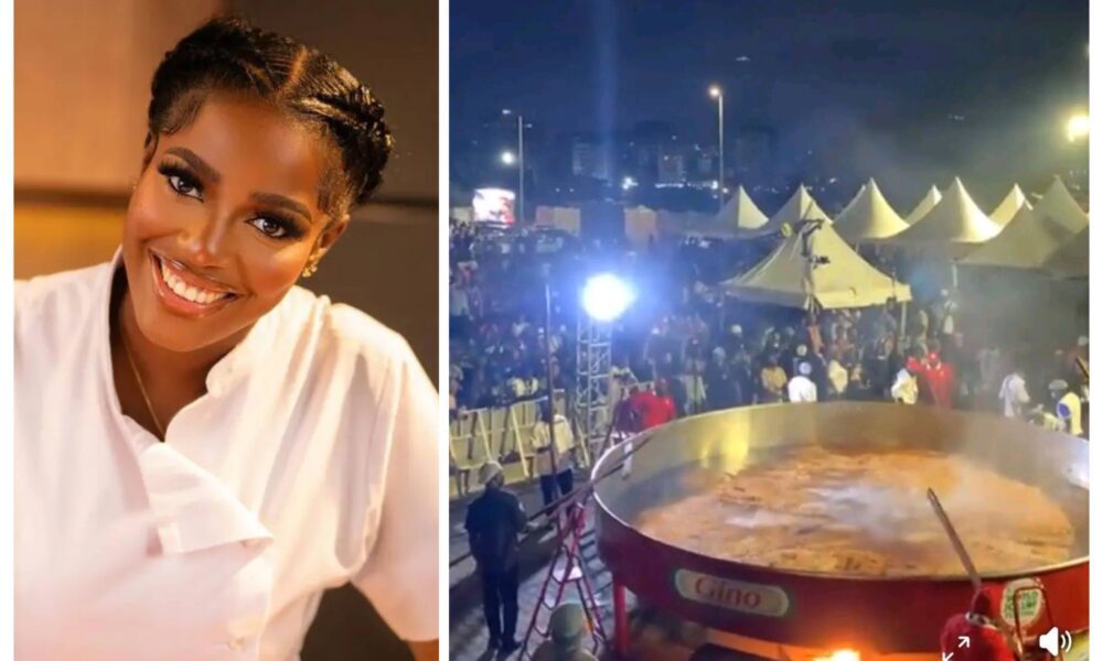 Hilda Baci Sets Guinness World Record with Largest Pot of Jollof Rice ...